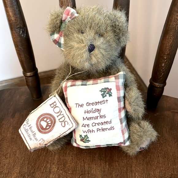 Boyds Bears | Holiday | Boyds The Head Bean Collection Christmas Bear ...